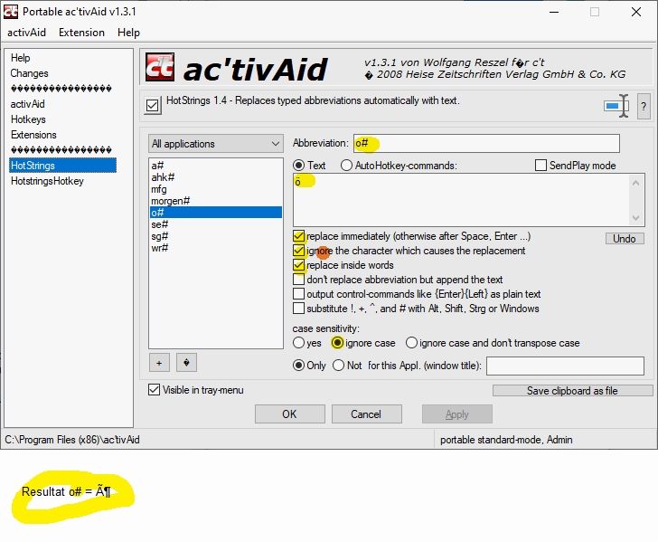 Umlaute Shortcuts fuer UK QWERTZ Tastatur in WIn10